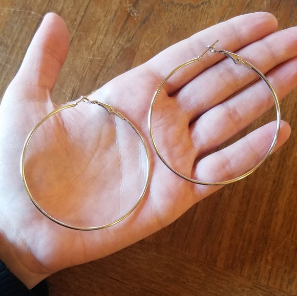 Jewelry | Nwot 6cm Silver Hoop Earrings | Poshmark